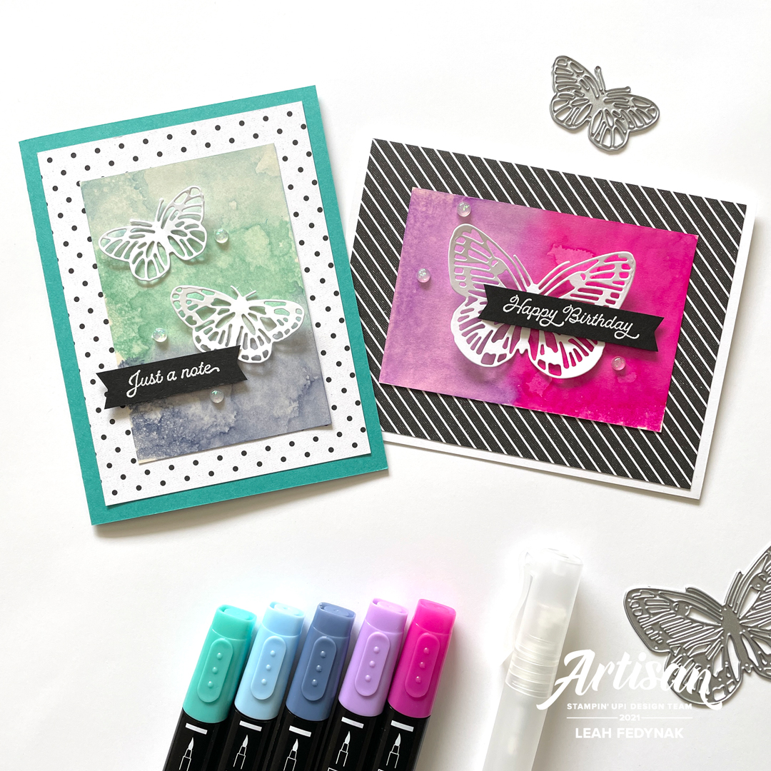 Using Stampin’ Blends on Pearlescent Paper | Birdwing Paper Designs